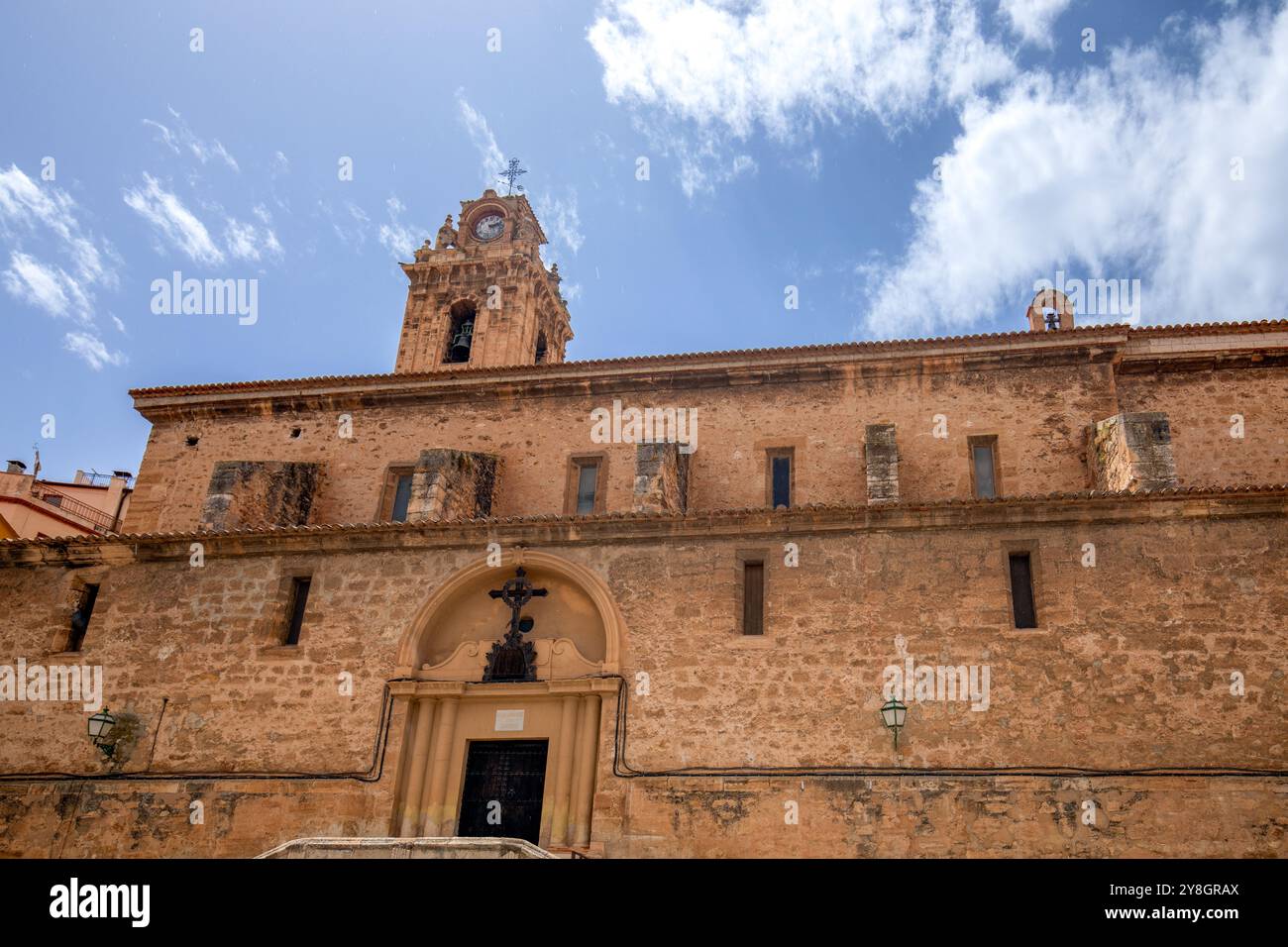 Side facade of the parish church of Saint Peter and Saint Paul in ...