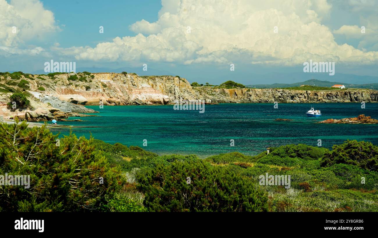 Desert beach at the southern end of San Pietro Island.,Southern ...