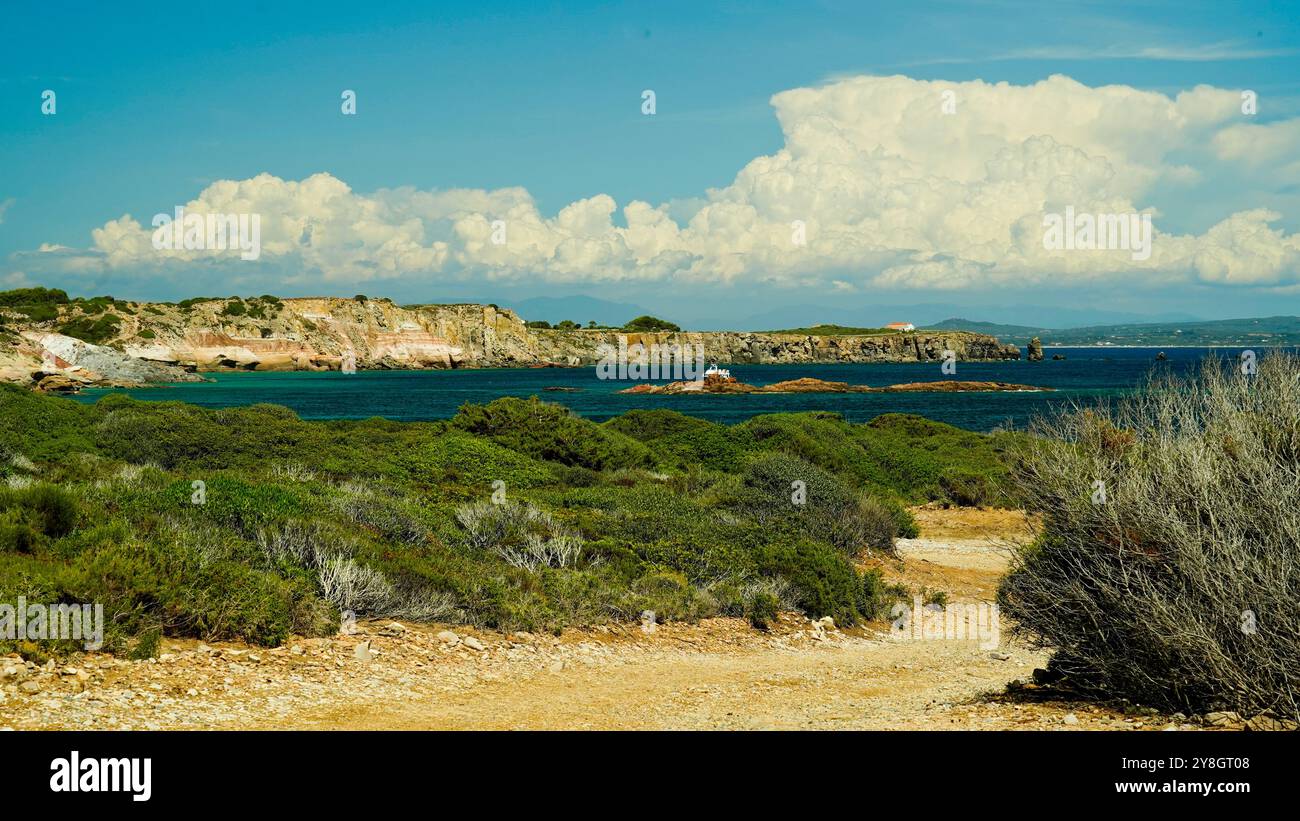 Desert beach at the southern end of San Pietro Island.,Southern ...