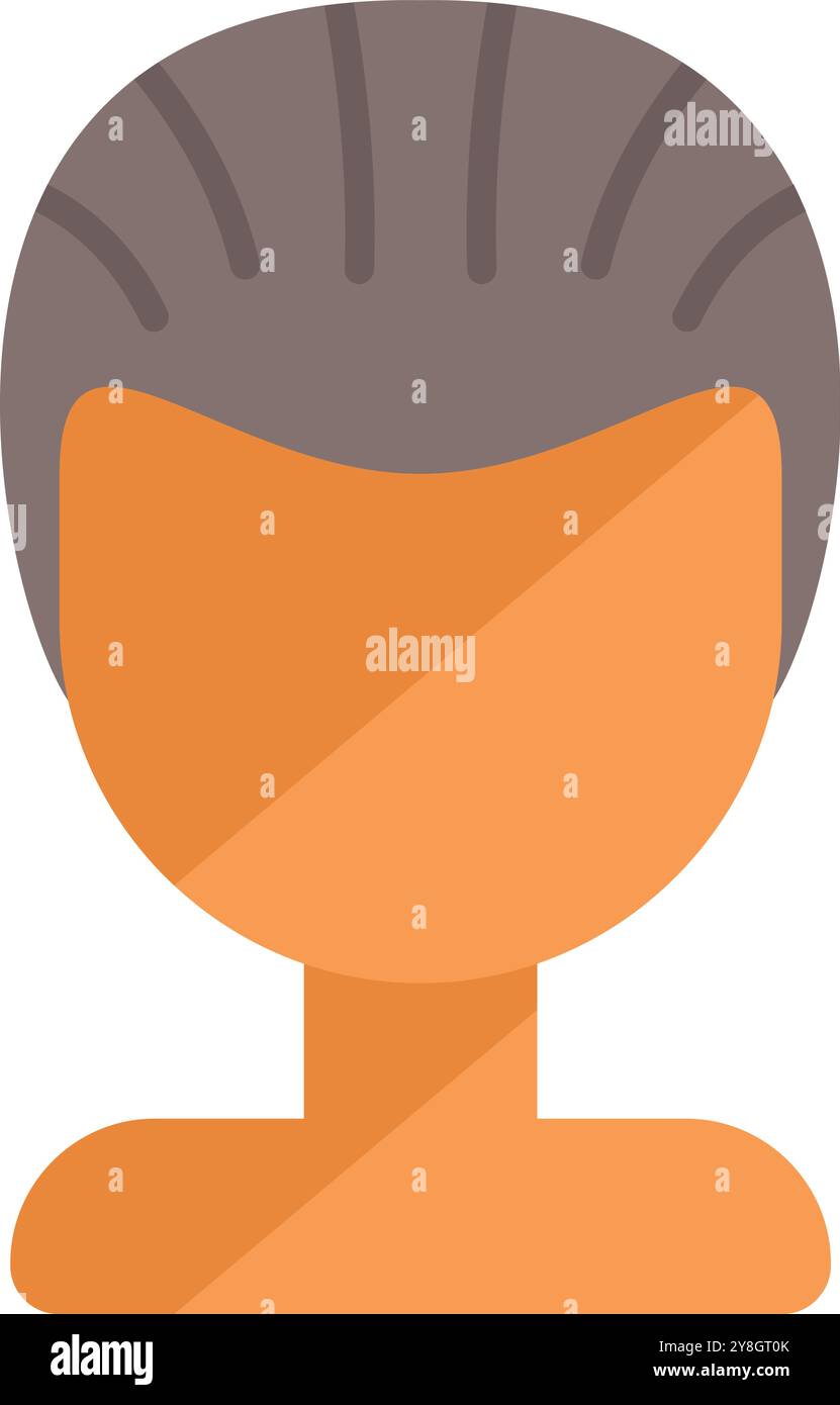 Simple minimalist avatar icon of a young man with short hair, suitable ...