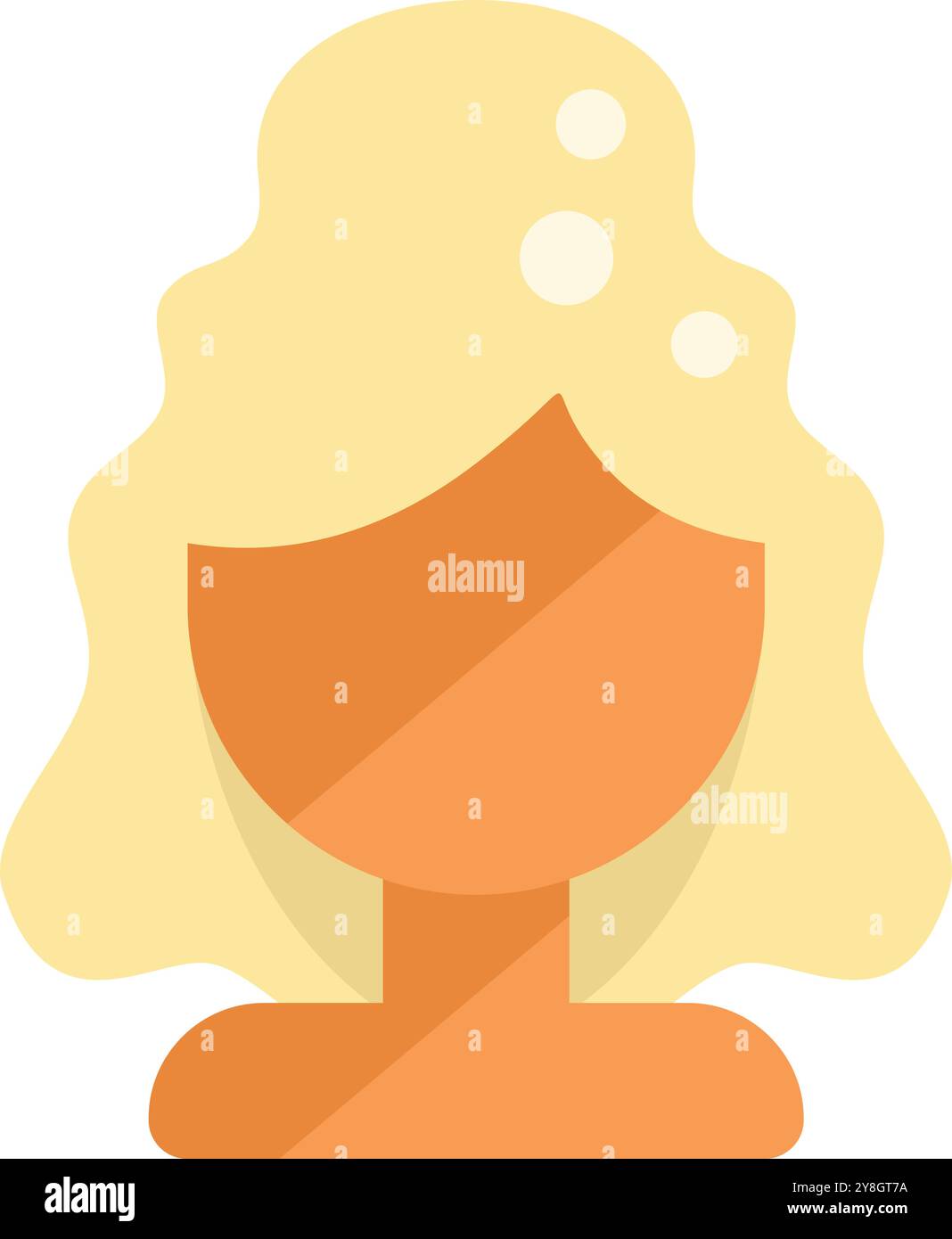 Simple and colorful vector illustration featuring a young woman with ...