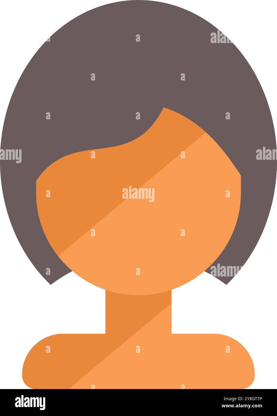 Simple and modern avatar icon featuring a woman with short hair ...