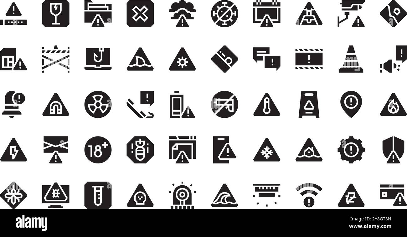 Alerts and warning icons High-Quality Vector Icons Collection with Editable Stroke. Ideal for ...