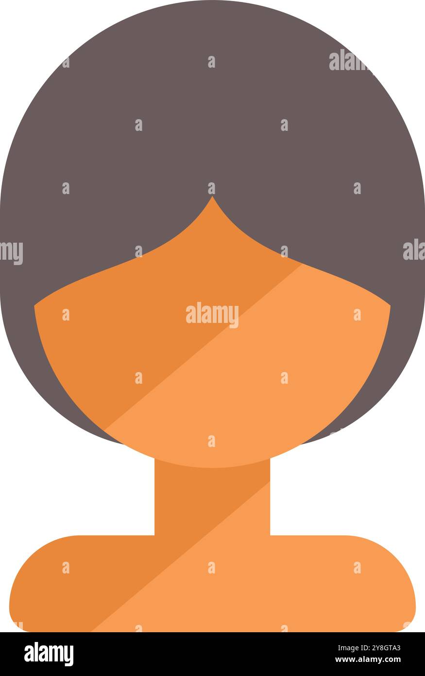 Simple and modern flat design illustration of a woman avatar icon ...