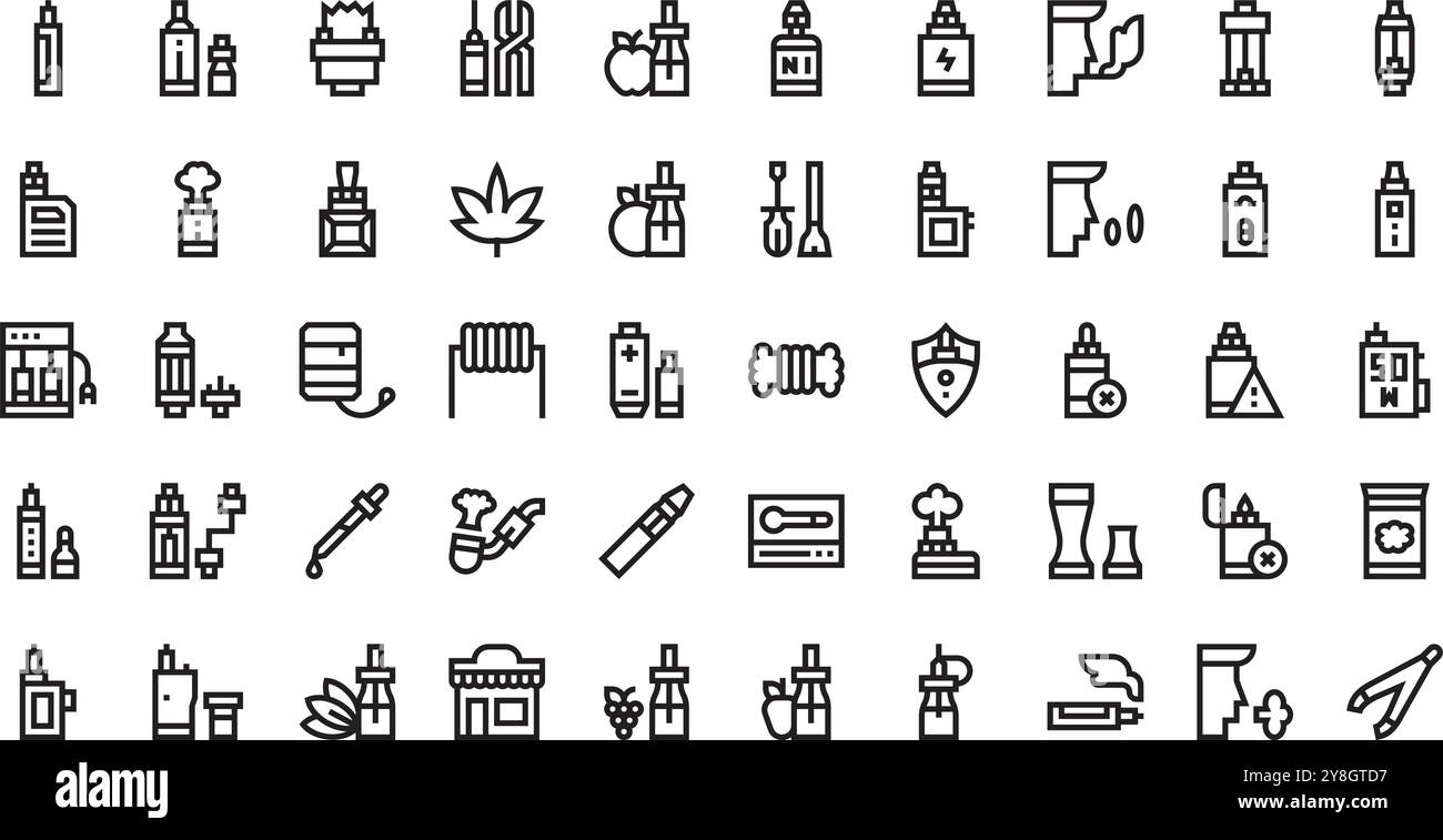 Vaping icons High-Quality Vector Icons Collection with Editable Stroke ...