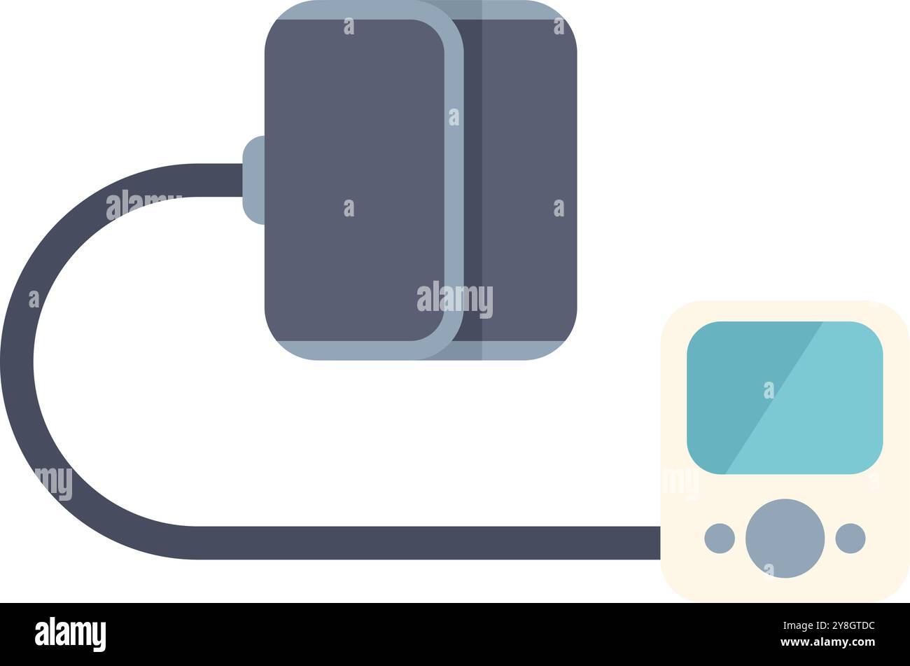 Digital blood pressure monitor measuring blood pressure with an ...