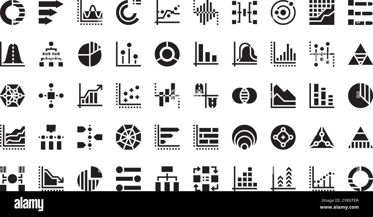 Charts and diagrams icons High-Quality Vector Icons Collection with ...