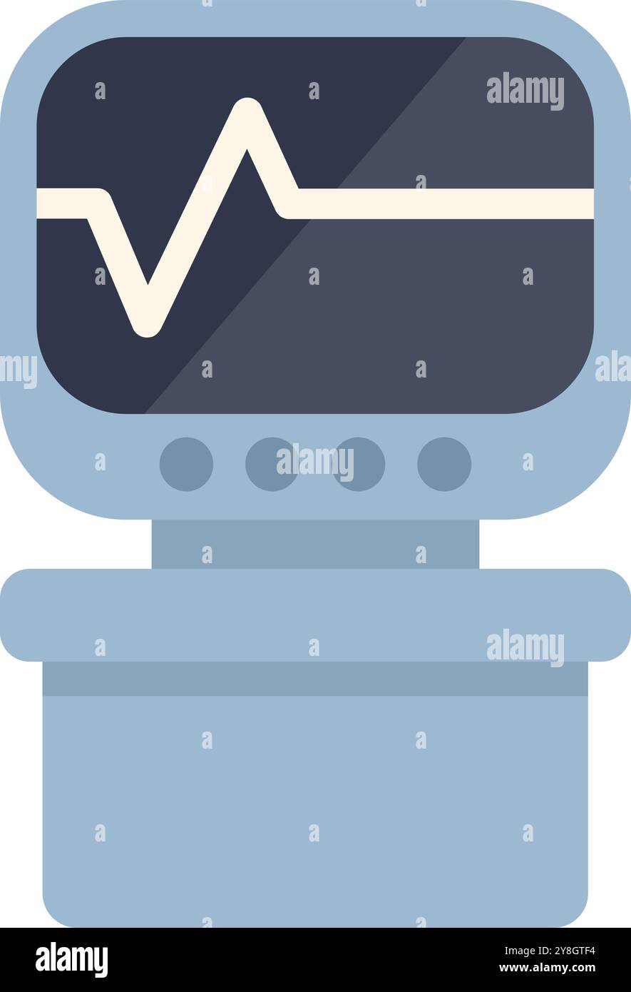 Medical monitor displaying a heartbeat line indicating the patient's ...