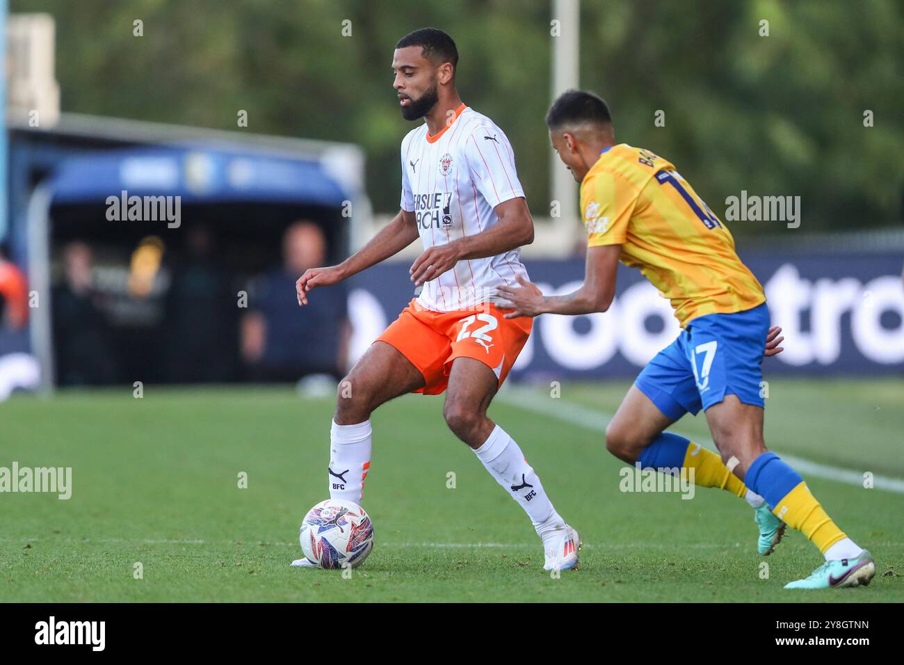 CJ Hamilton of Blackpool in action during the Sky Bet League 1 match ...
