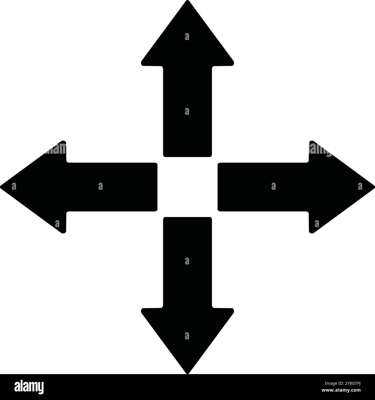 Cardinal Arrow Directional Pad. Four simple arrow graphics fir ...