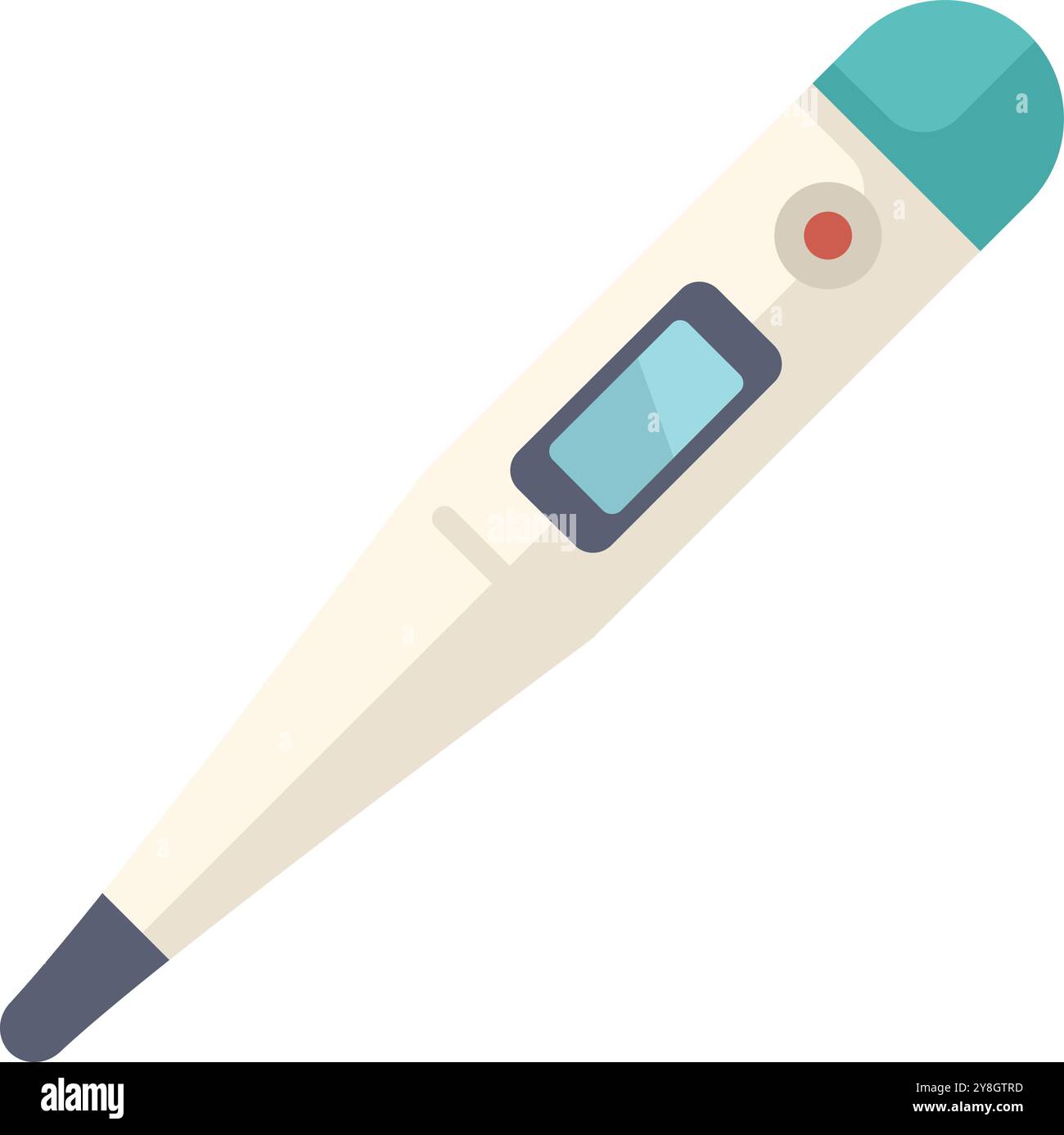 Digital medical thermometer showing temperature, a measuring tool for fever, healthcare and ...