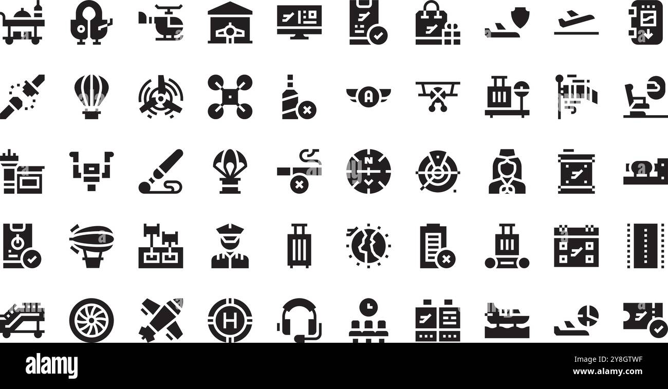 Aviation icons High-Quality Vector Icons Collection with Editable ...