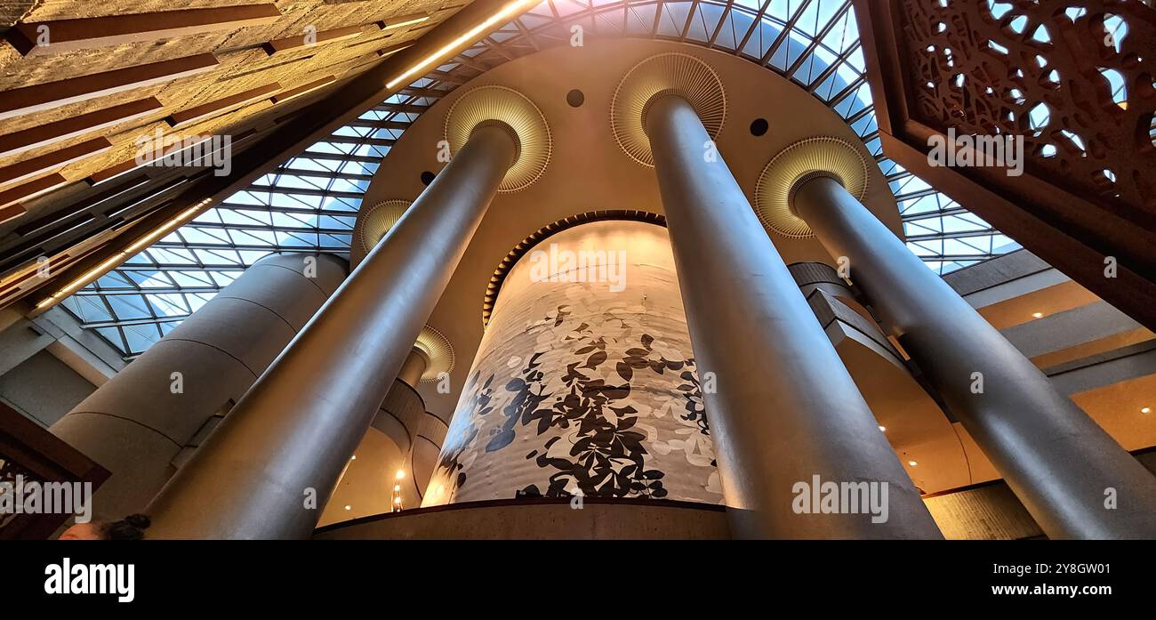 Photo of inside the Westin Peachtree Plaza, with color (GA, Atlanta ...