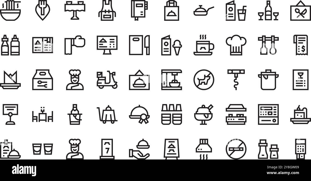 Restaurant icons High-Quality Vector Icons Collection with Editable ...