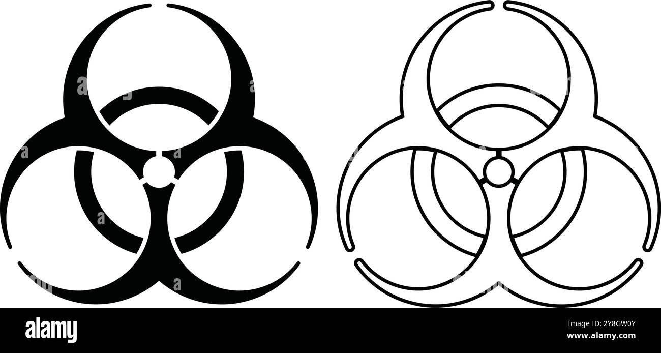 Biohazard symbol toxic sign for biologically harmful substances vector ...