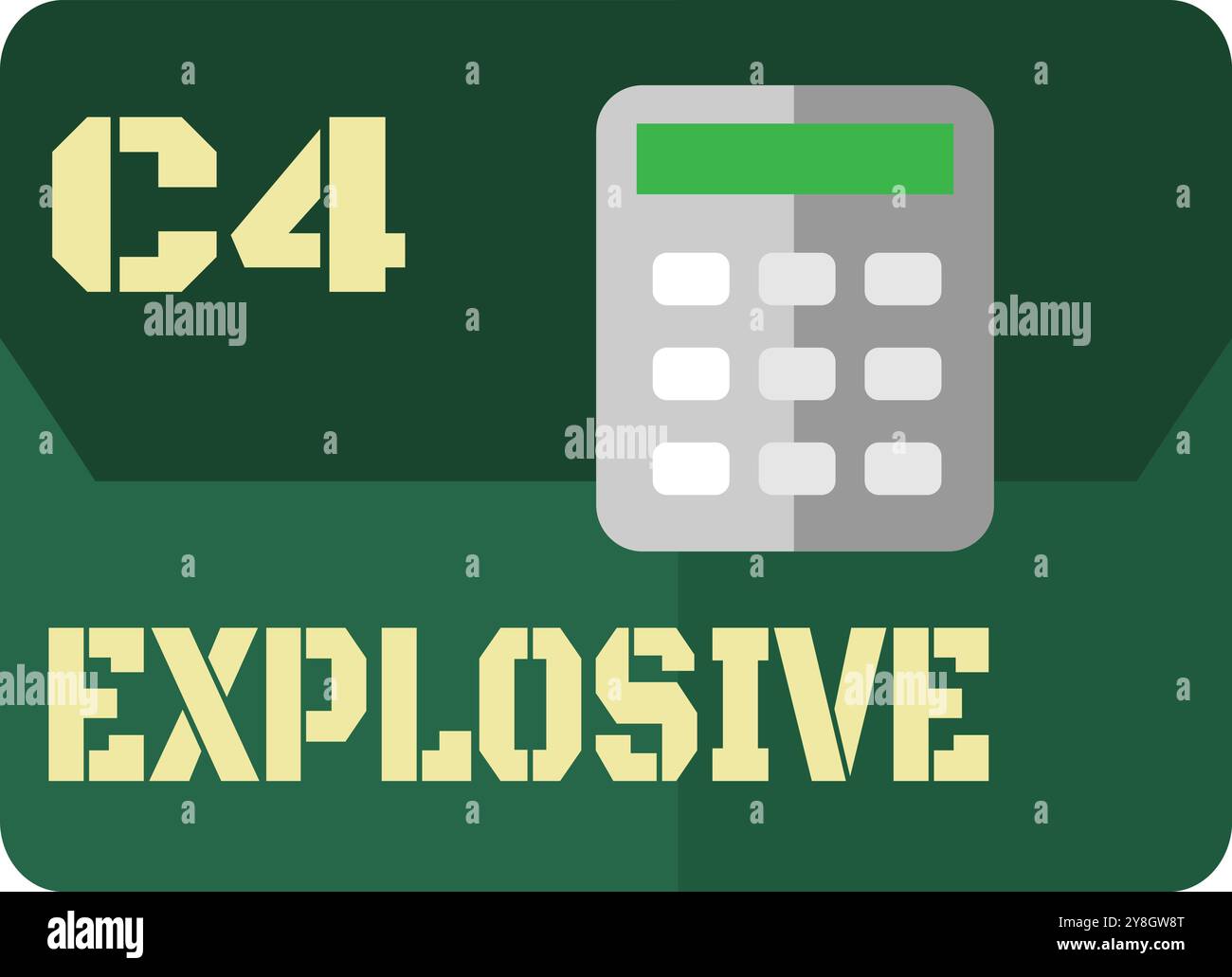 C4 Plastic Explosive. An illustration of a military grade C4 Explosive ...