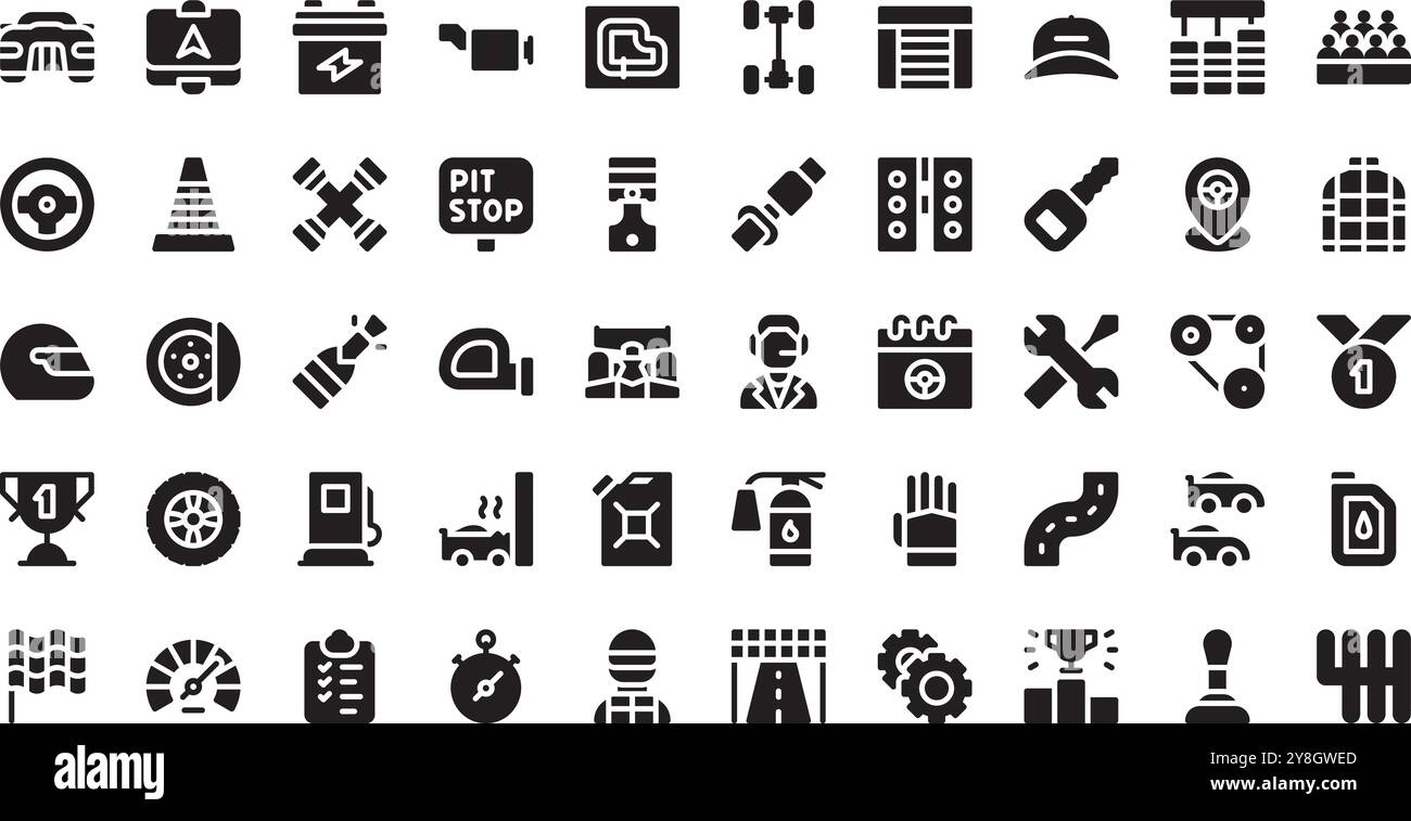 Auto racing icons High-Quality Vector Icons Collection with Editable ...
