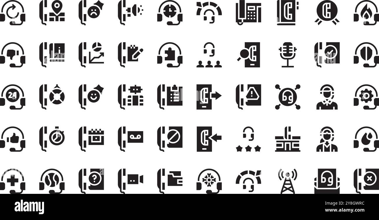 Call center icons High-Quality Vector Icons Collection with Editable ...