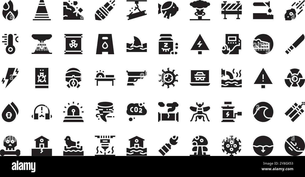 Danger icons High-Quality Vector Icons Collection with Editable Stroke ...