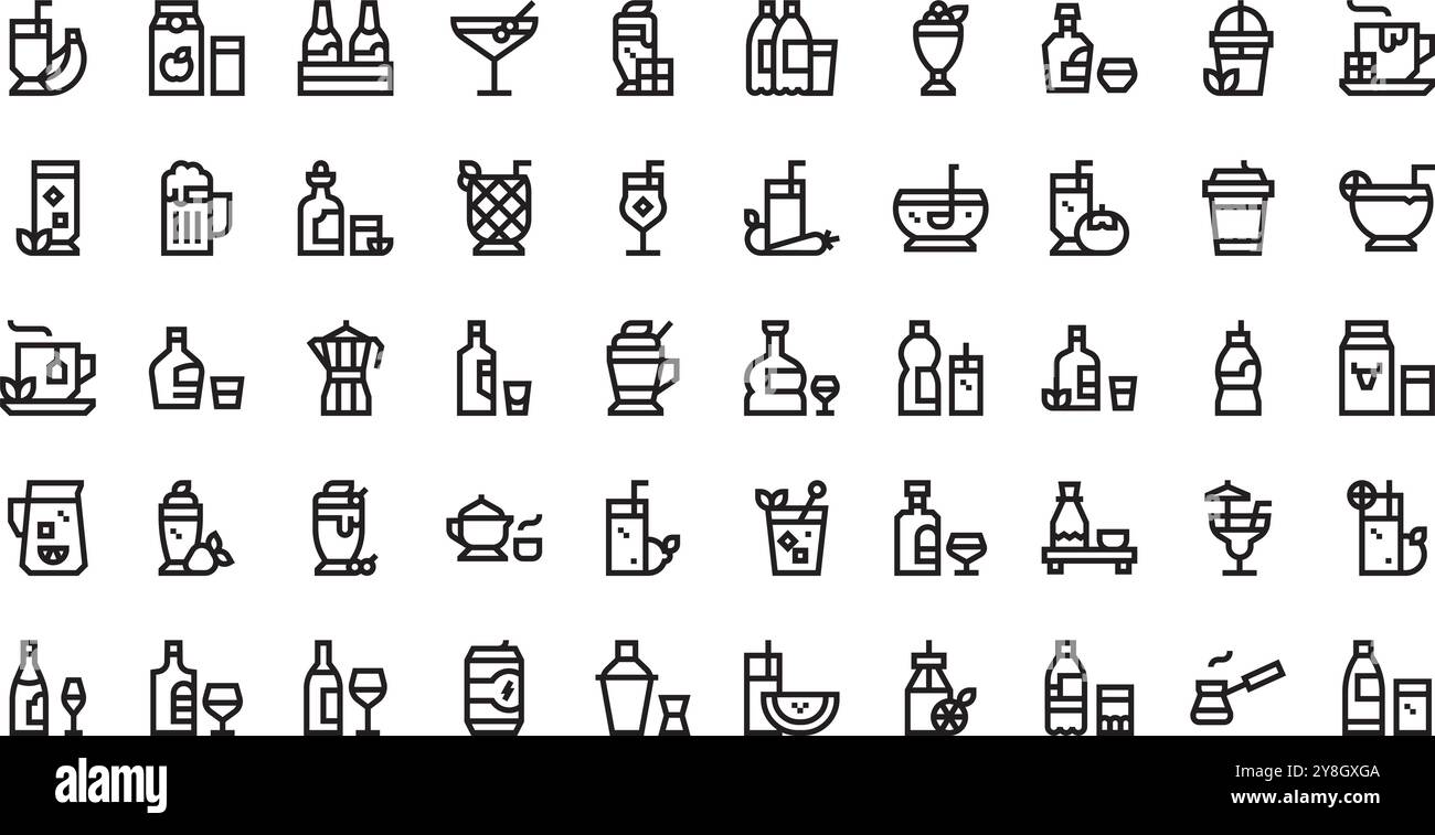 Beverages icons High-Quality Vector Icons Collection with Editable ...