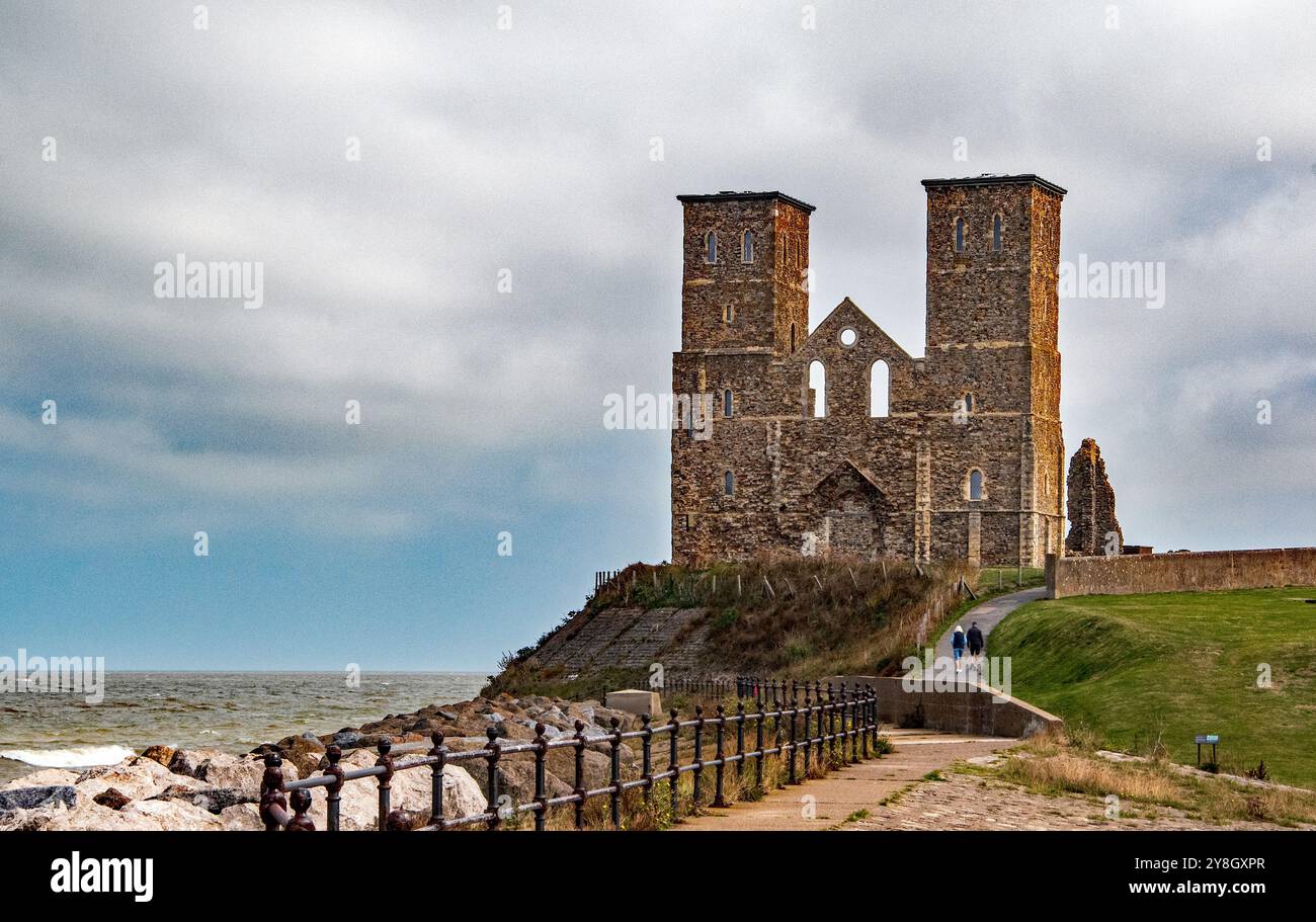Reculver Towers and Roman Fort Stock Photo - Alamy