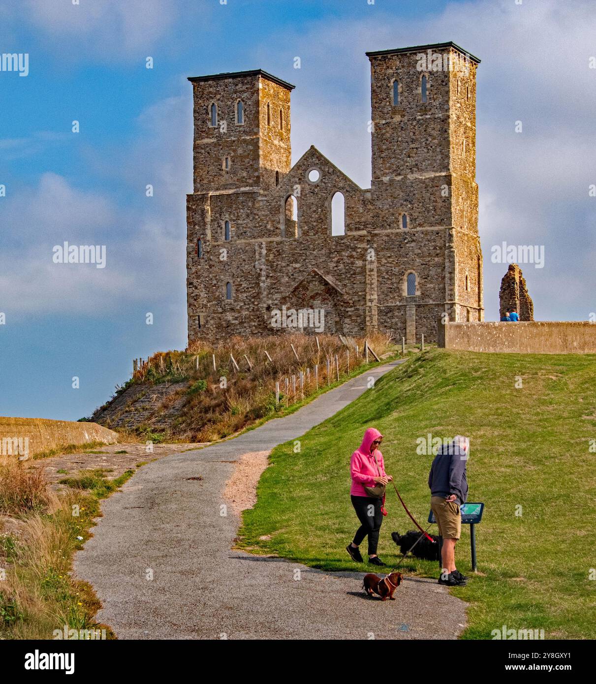 Reculver Towers and Roman Fort Stock Photo - Alamy