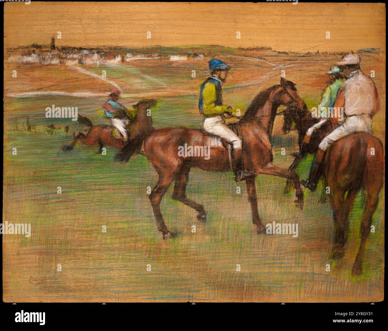 Race Horses. Edgar Degas. ca. 1885–88 Stock Photo - Alamy