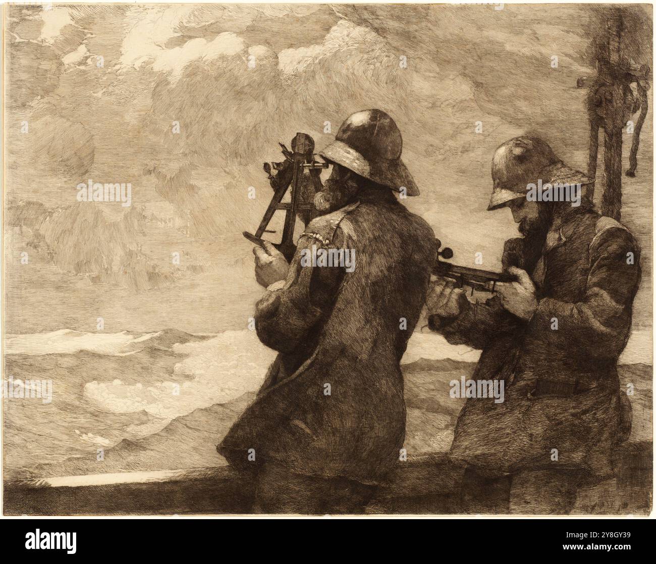 Eight Bells. Winslow Homer. 1887 Stock Photo - Alamy