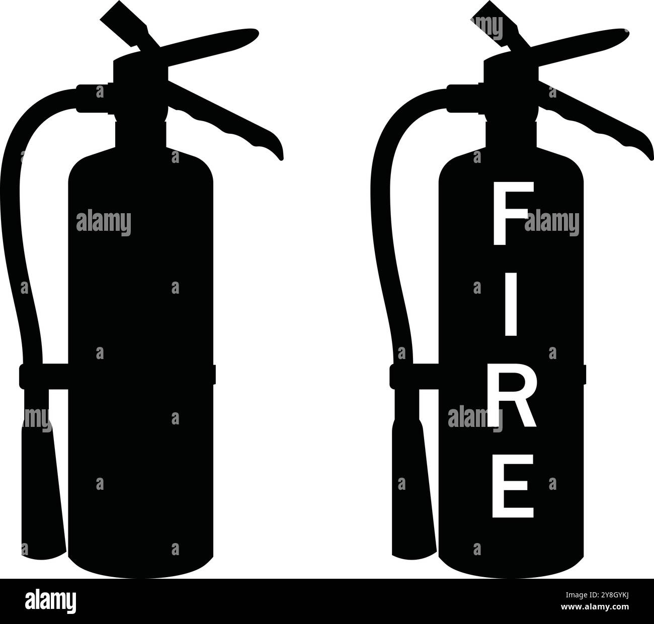Fire Extinguisher Sign Silhouette Isolated. An isolated fire ...