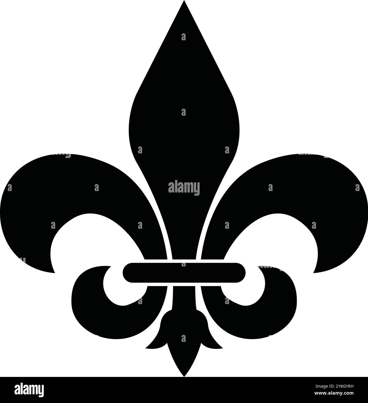 Fleur-De-Lis Symbol Isolated. A fleurr-de-lis French heraldic symbol ...