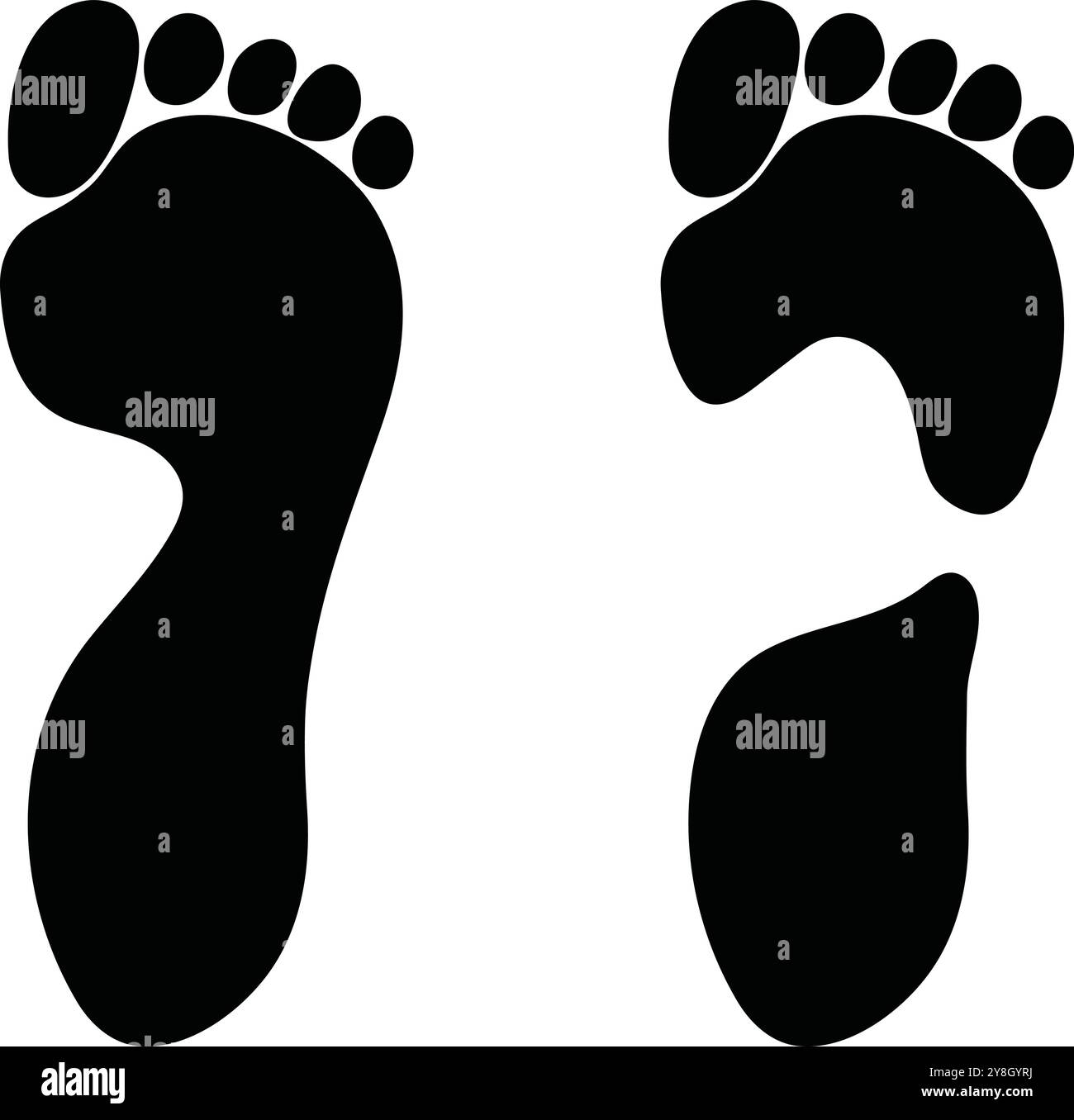 Human Footprint Logo Shape Isolated. A human adult footprint shape ...