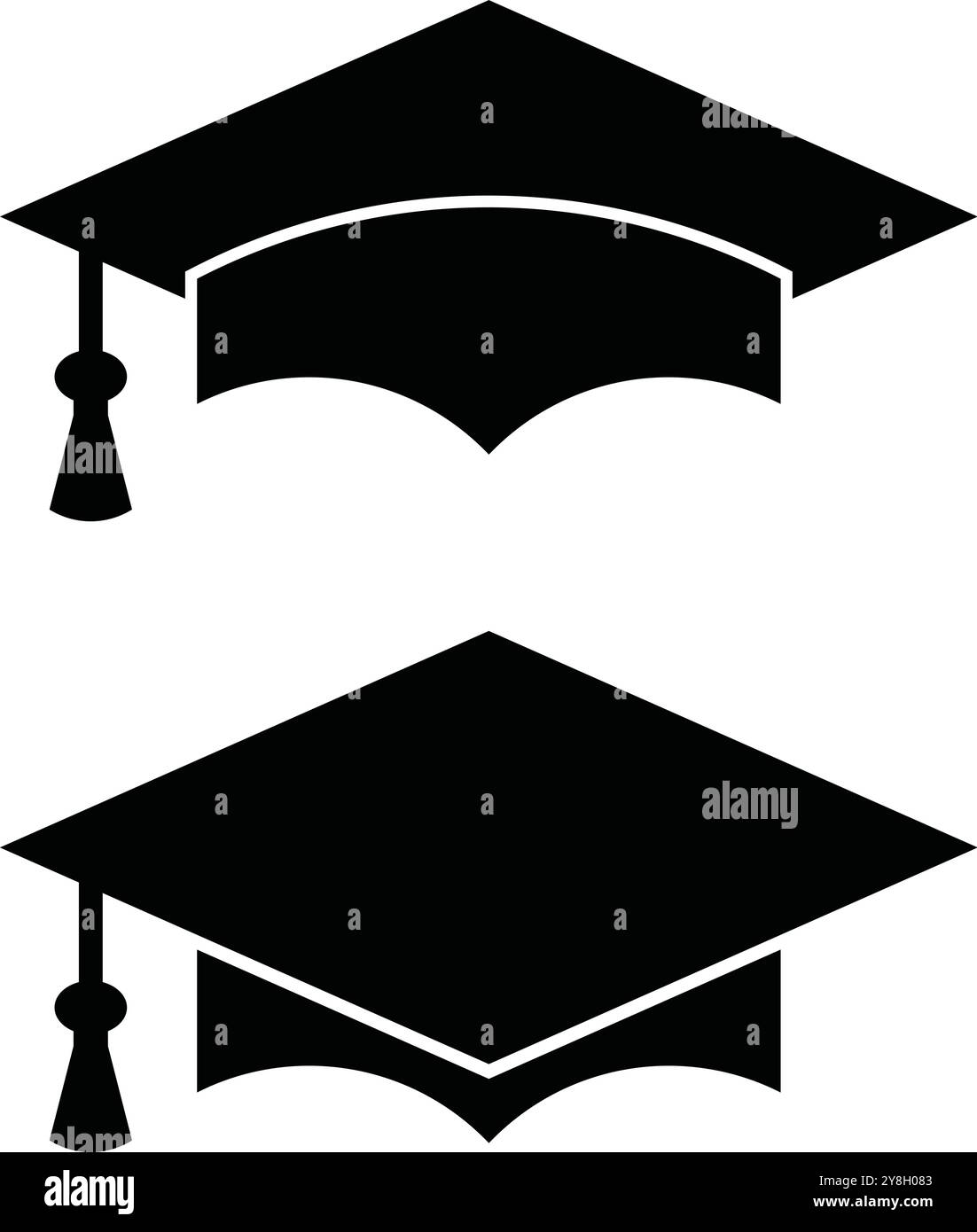 Graduation Cap Clip Art Shape Isolated. A simple graduation cap ...