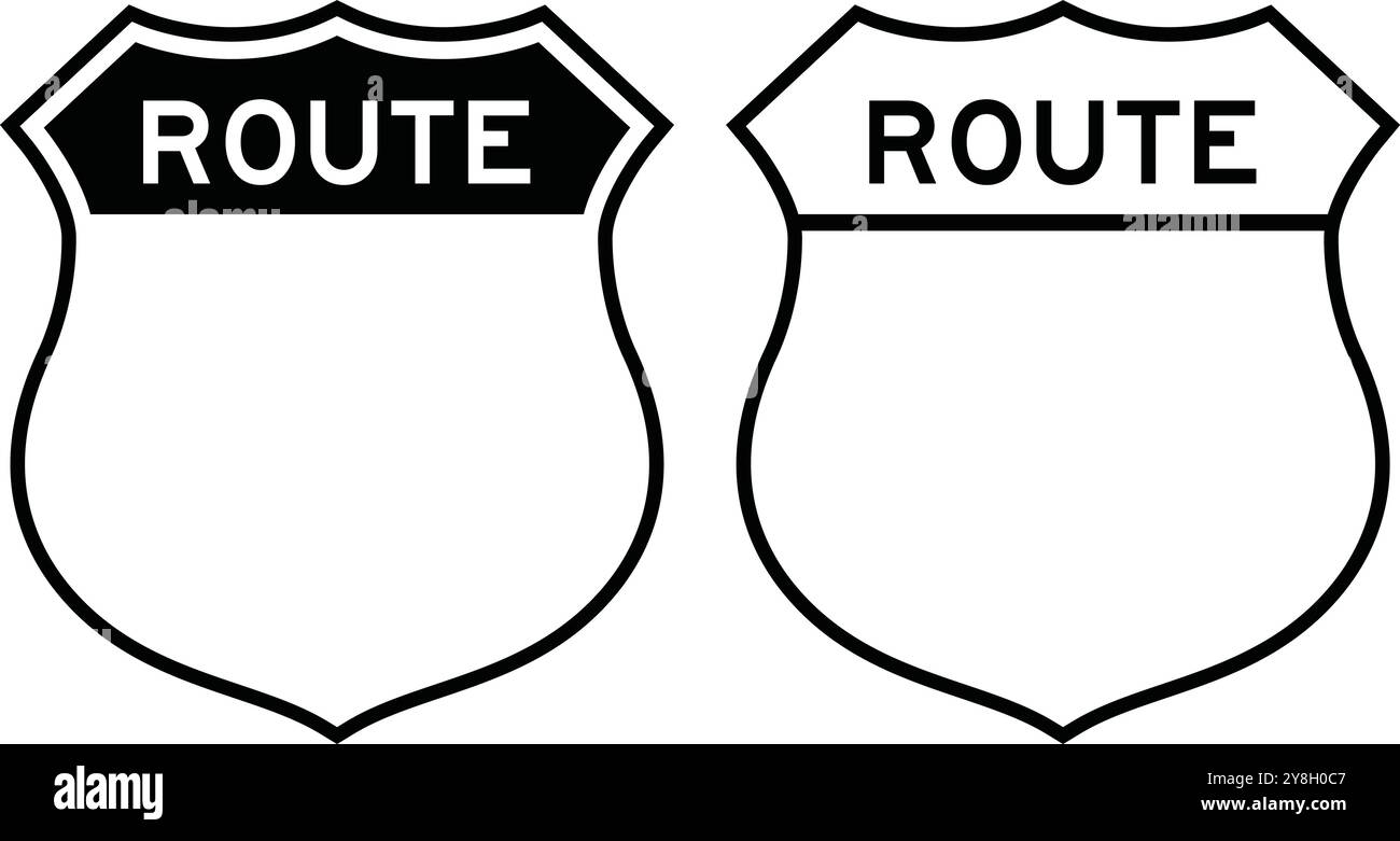 Highway Route Sign Template Isolated. A Highway route sign shaped like ...