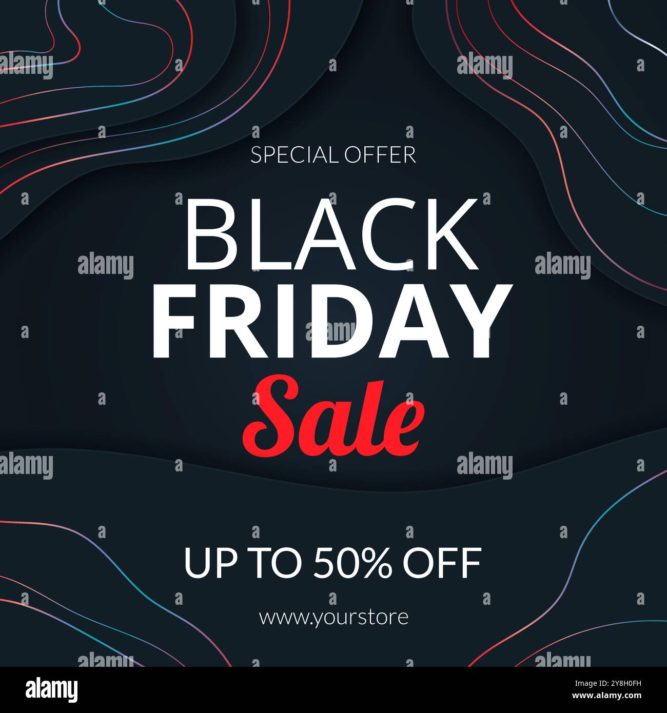 Gradient black friday square hi-res stock photography and images - Alamy