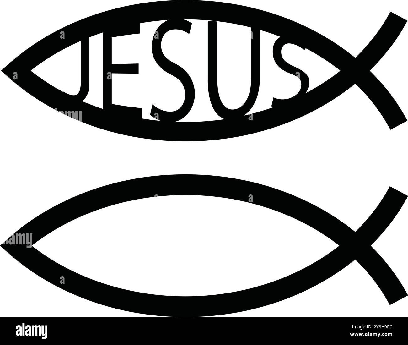 Jesus Christ Fish Icthys Symbol. The well known Jesus Fish otherwise ...