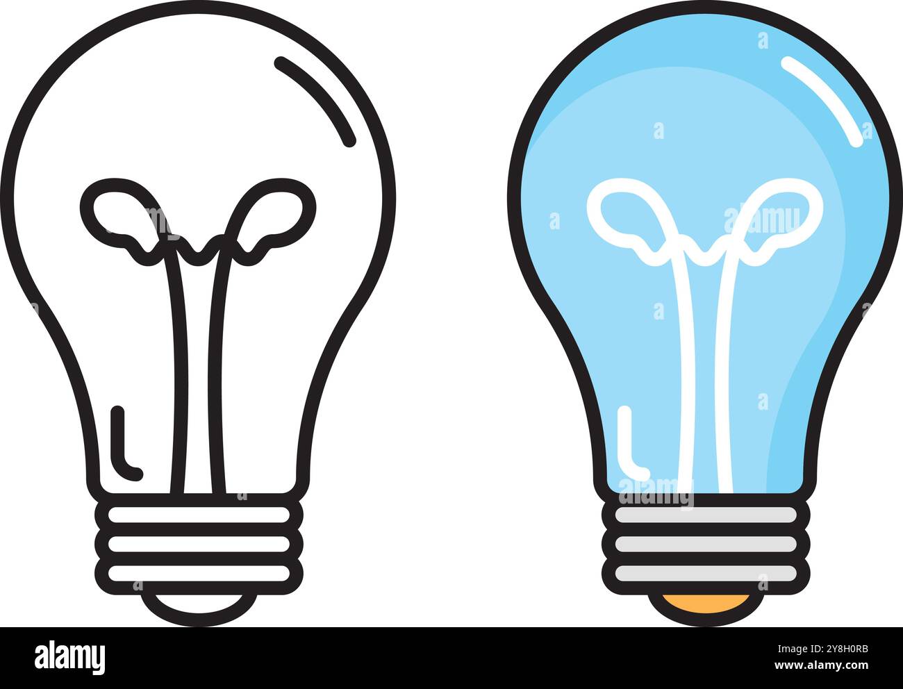 Lightbulb Illustration Clip Art Isolated. A detailed lightbulb ...