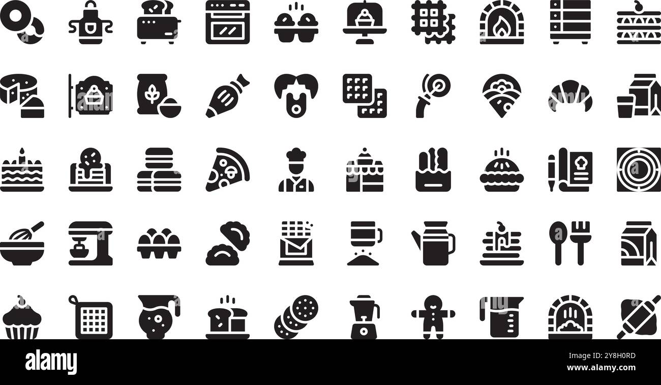 Bakery icons High-Quality Vector Icons Collection with Editable Stroke ...