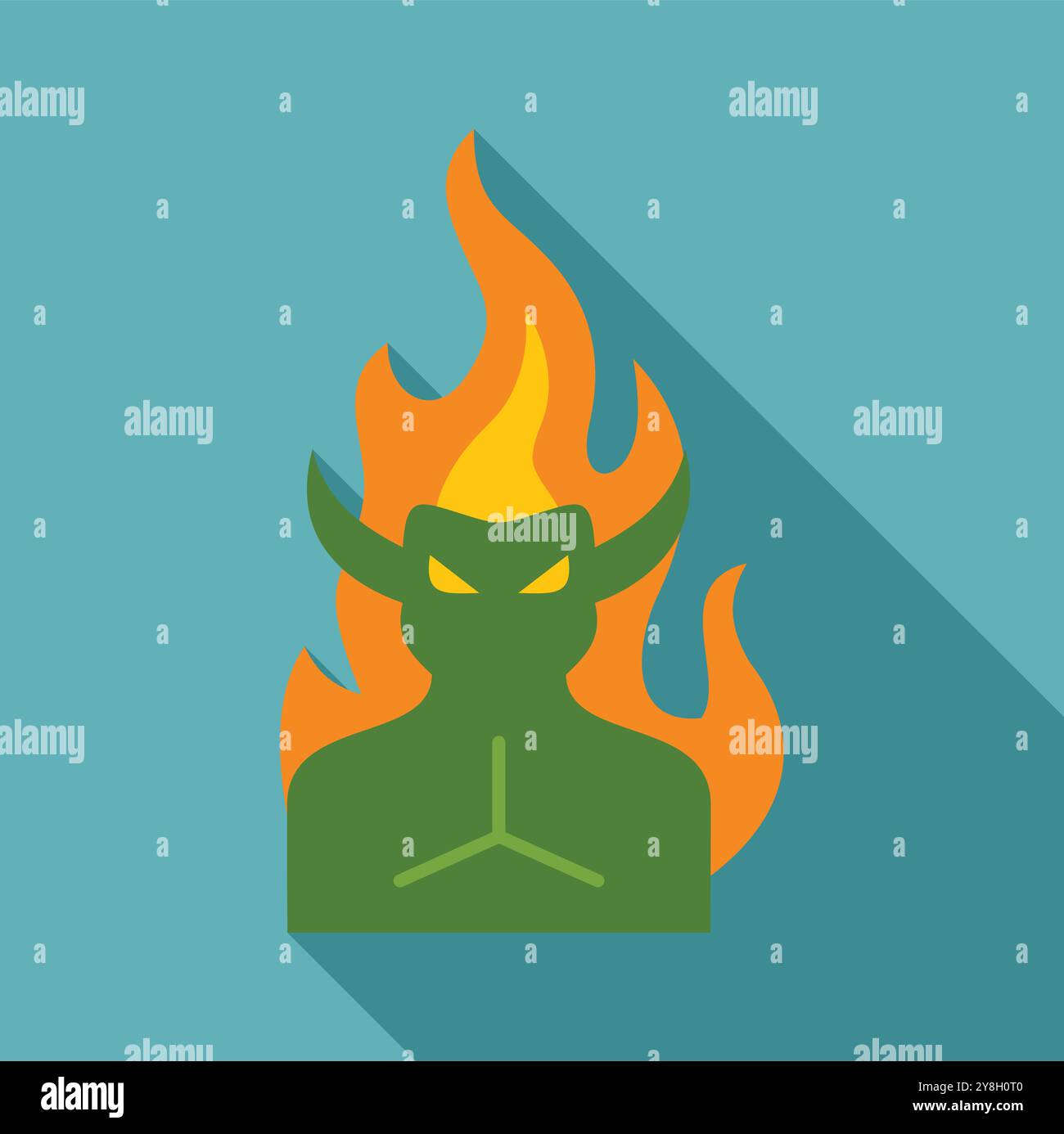 Green fire flames on Stock Vector Images - Alamy