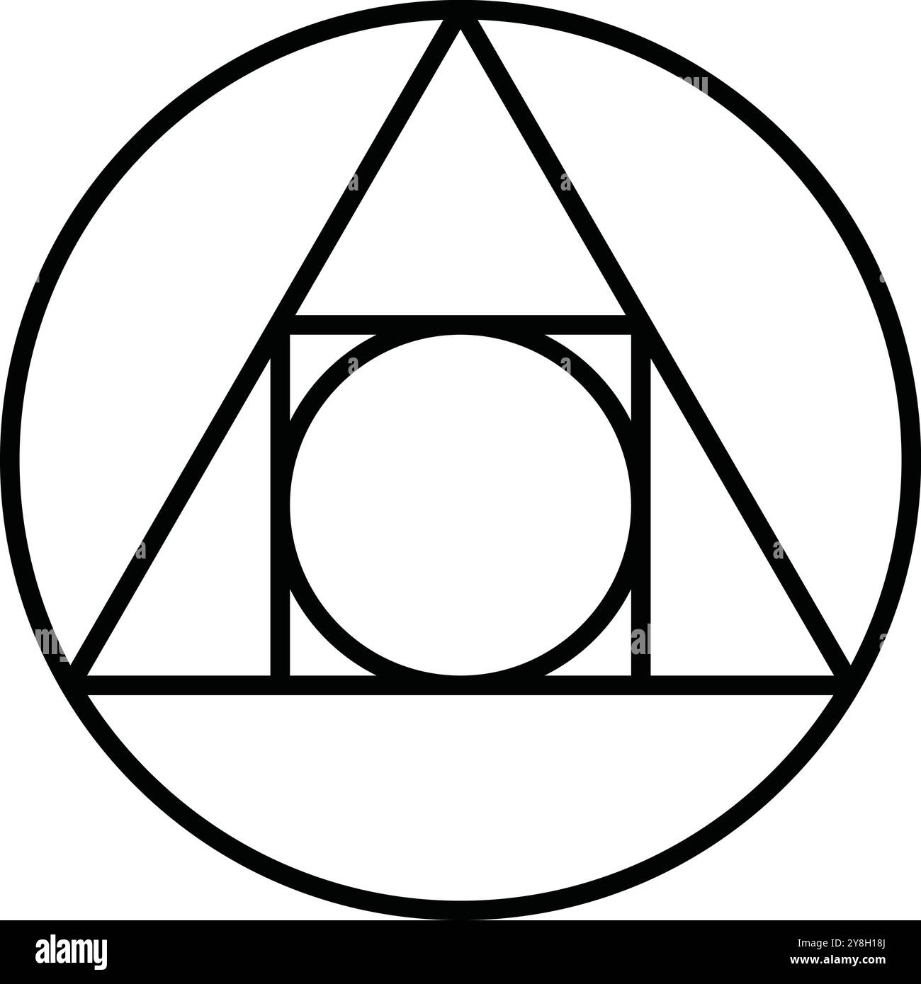 Philosopher stone symbol. Squared circle icon. Philosopher stone ...