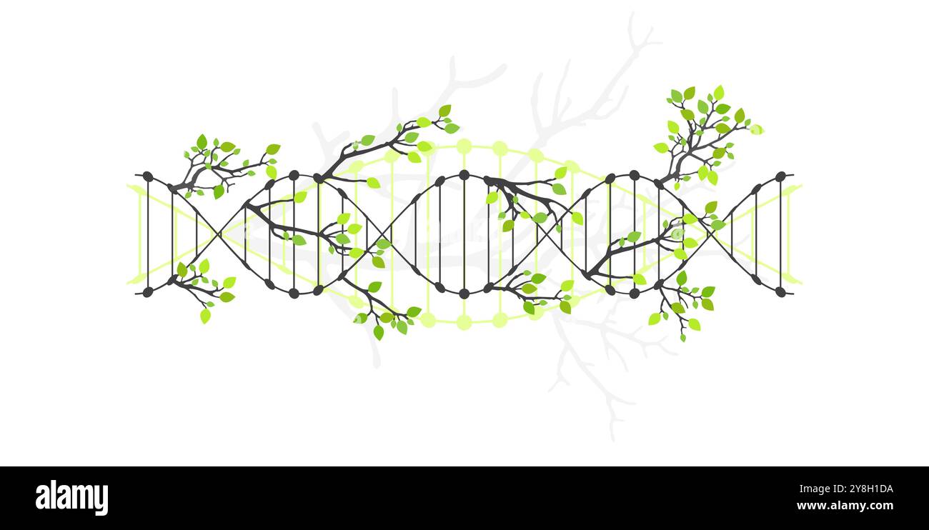 Scientific medical background with abstract image of dna molecule and ...