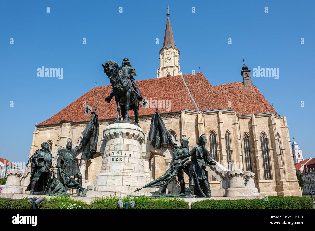 Monument depicting Matthias Corvinus and his four generals, Piaţa ...