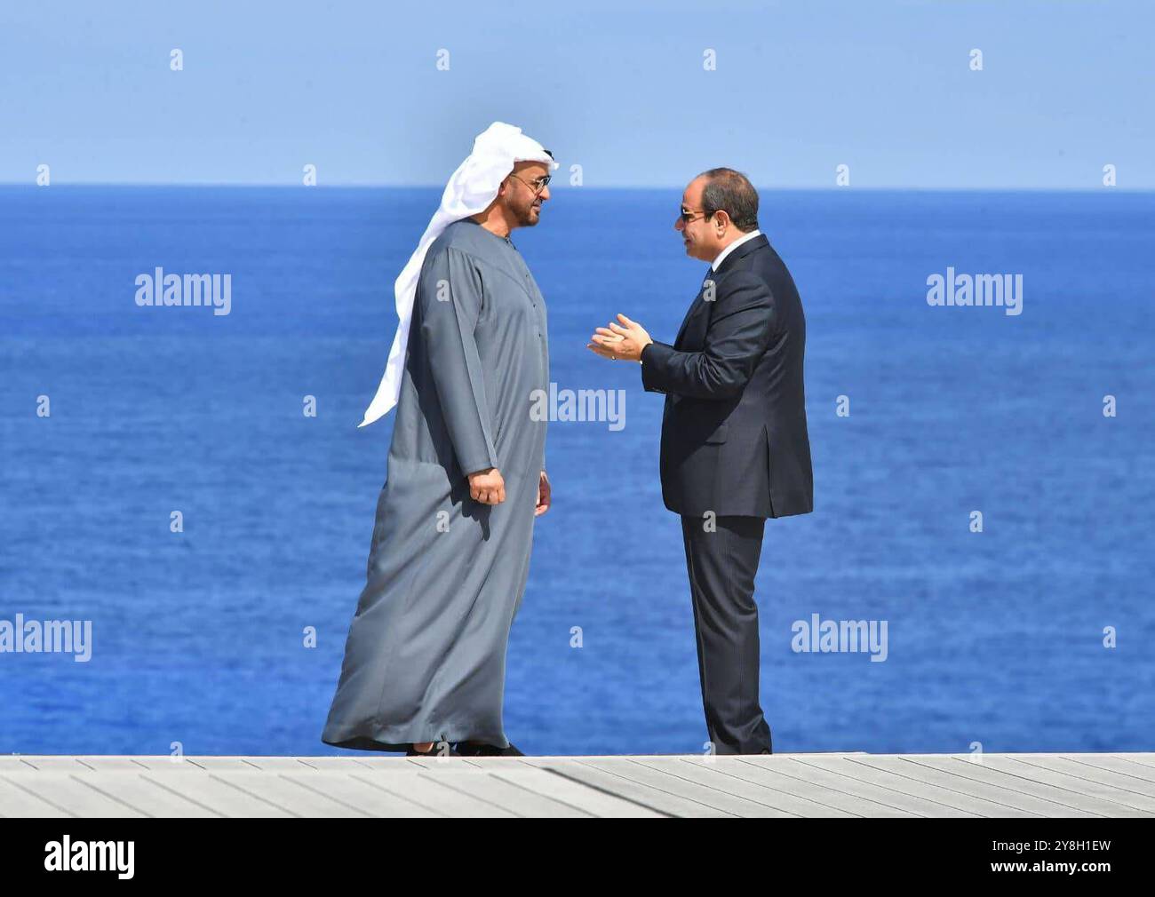 Egyptian President Abdel Fattah el-Sisi and Sheikh Mohammed bin Zayed ...