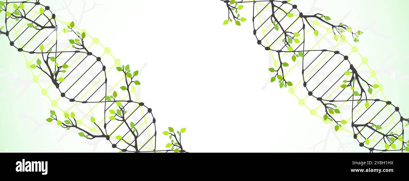 Scientific medical background with abstract image of dna molecule and ...
