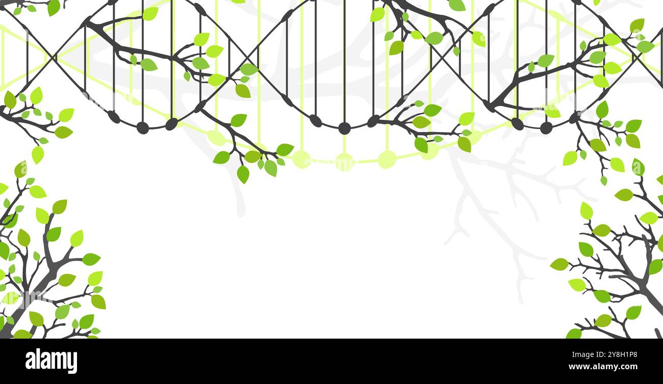 Scientific medical background with abstract image of dna molecule and ...