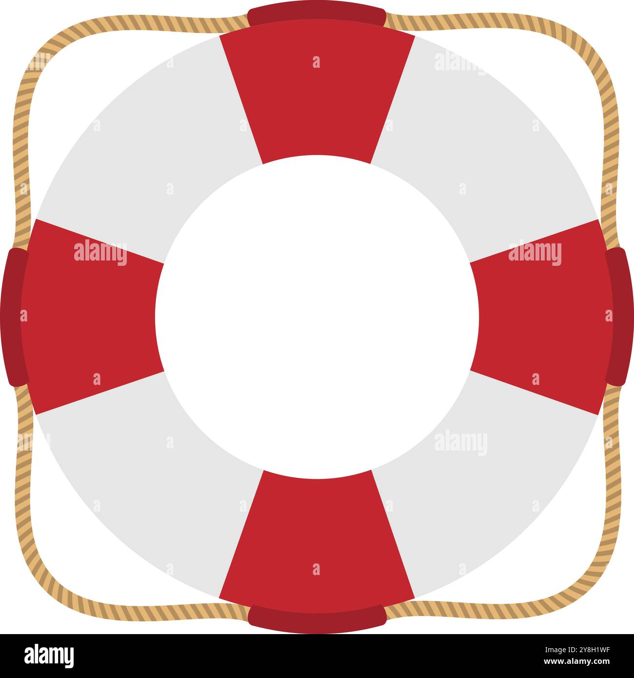 Life Preserver Clip Art Isolated. A detailed red and white life ...