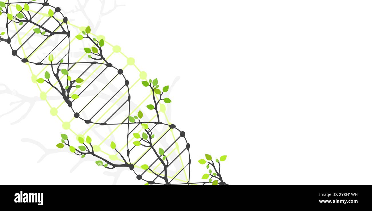 Scientific medical background with abstract image of dna molecule and ...