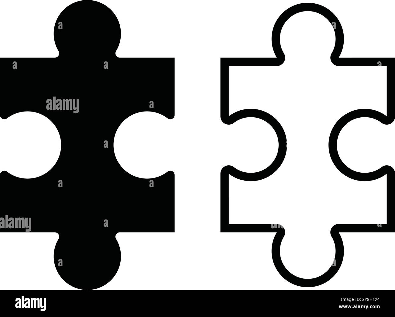 Puzzle Piece Shape Graphic Isolated. A simple puzzle piece shape ...