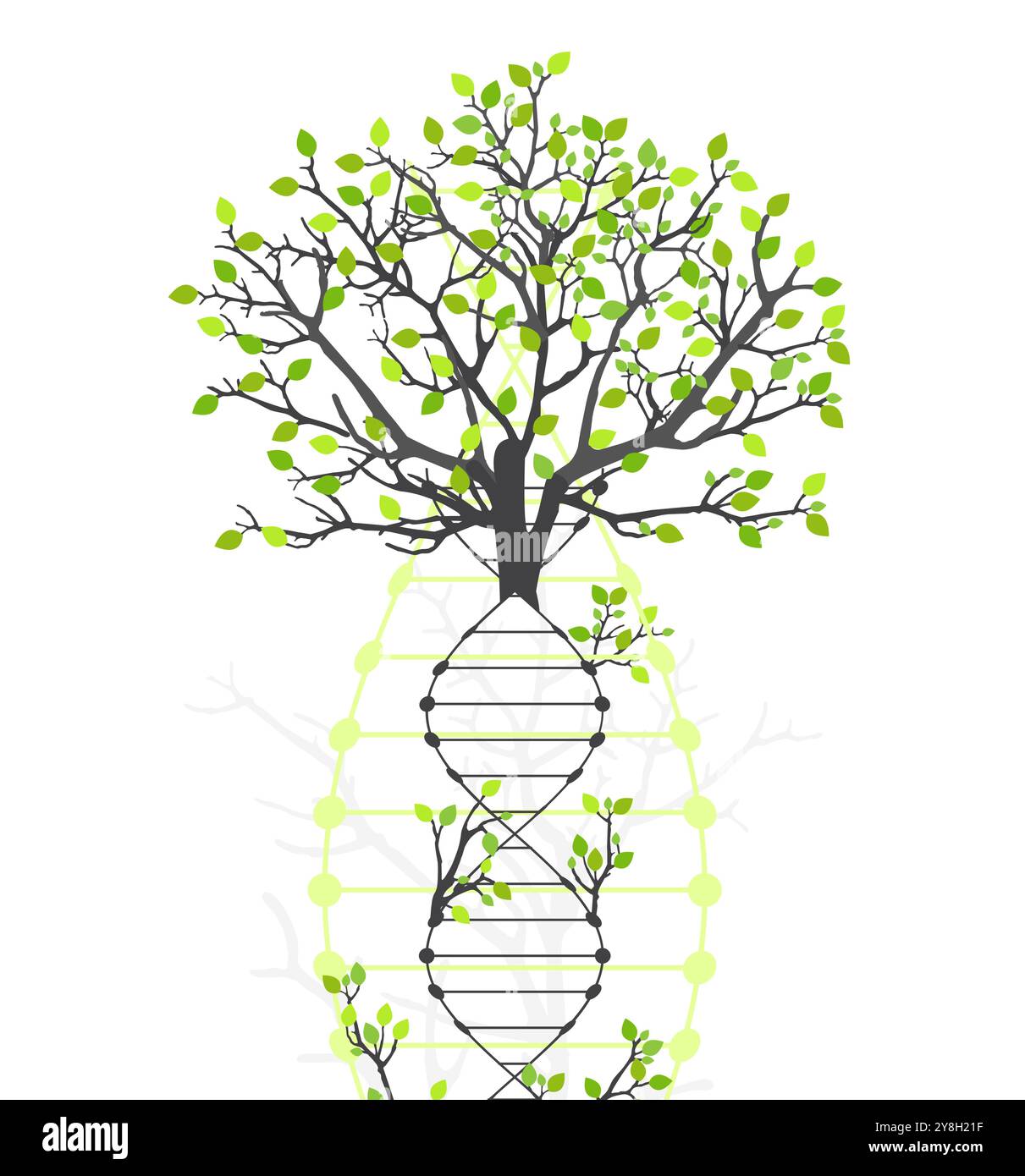 Scientific medical background with abstract image of dna molecule and ...