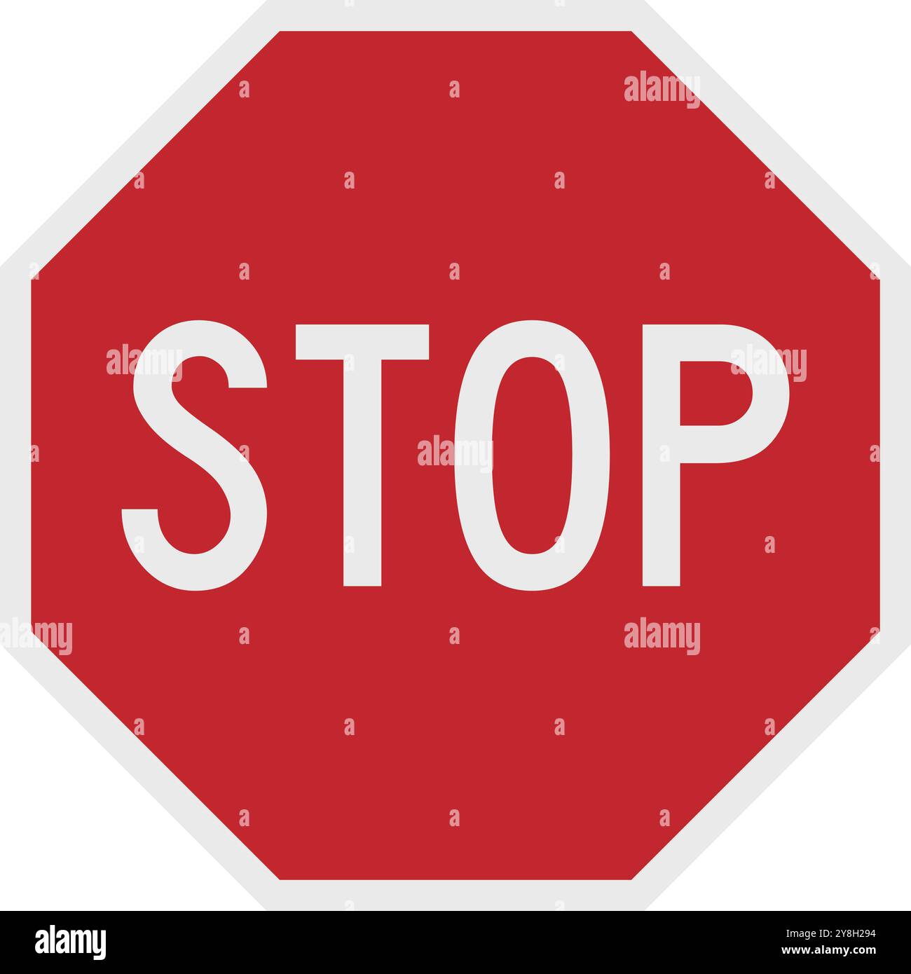 Stop Sign Car Traffic Graphic Isolated. A standard stop sign for ...