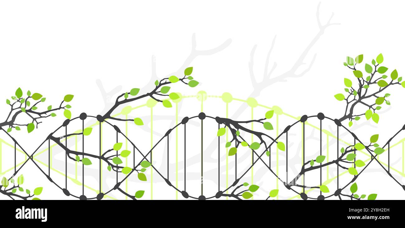 Scientific medical background with abstract image of dna molecule and ...